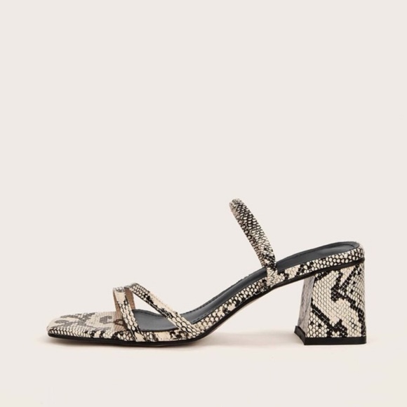 ASOS | Shoes | Snake Print Kitten Heel Sandals | Poshmark